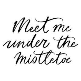 Meet me under the mistletoe lettering
