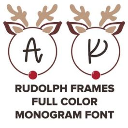 rudolph frames full color monogram font