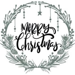 merry christmas boho wreath