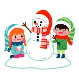 Elves Building a Snowman
