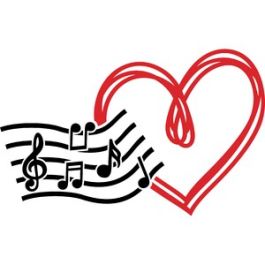 heart and musical notes