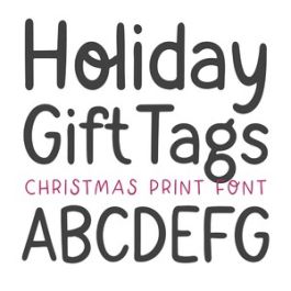 BFC Holiday Gift Tags Print Font