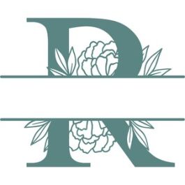 R split monogram frame