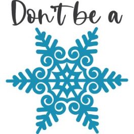 Don't Be A Snowflake