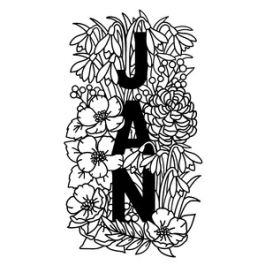 January Flower Calendar Coloring Page Virtical