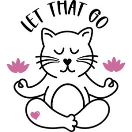 Let That Go Yoga Cat