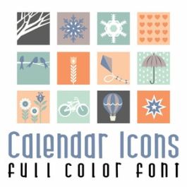 Calendar Icons Full Color Font