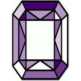stained glass rectangle gem