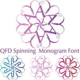 QFD Spinning Monogram Font