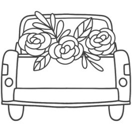 Floral Rose Truck
