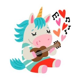 Unicorn Playing Ukulele|396398