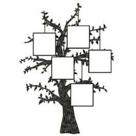Family Tree - Square - 5 People