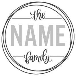 Rose Circle Name Frame