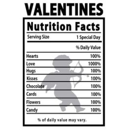 Valentines Nutrition Label