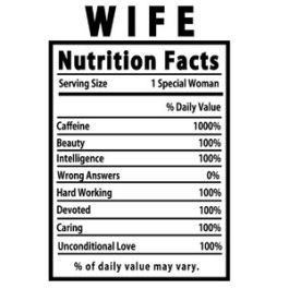 Wife Nutrition Label