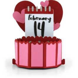 Decagon Pop Up Card Valentine Date