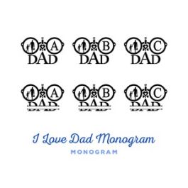 I Love Dad Monogram