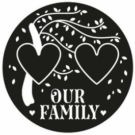 Family Tree Circle Frame - Heart - 2 People