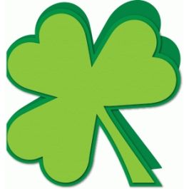 'shamrock' shaped card