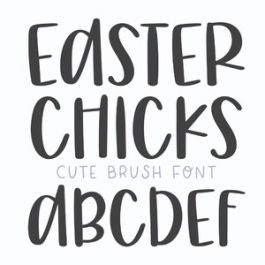 BFC Easter Chicks Brush Font
