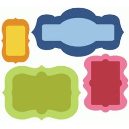 4 bracket frames with labels