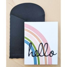 mini rainbow hello card and envelope
