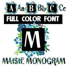 Maisie Monogram Color Font|401108