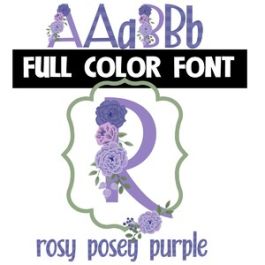 Rosy Posey Purple Color Font