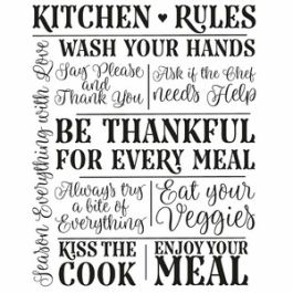 Kitchen Rules Word Art / Wall Art