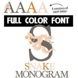 Snake Monogram Color Font