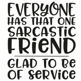 Everyone Has That One Sarcastic Friend Quote