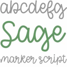 sage script marker font