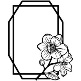 Geometric Magnolia Frame