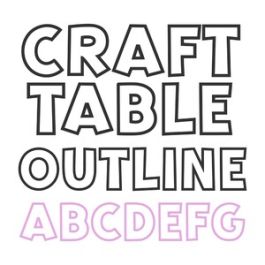 BFC Craft Table Bold Outline Font|403368