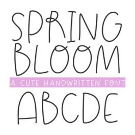 BFC Spring Bloom Handwriting Font