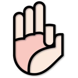 Hand Sign F Cutout and Print Sticker