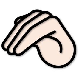 Hand Sign M Cutout and Print Sticker