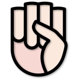 Hand Sign S Cutout and Print Sticker