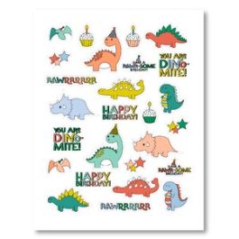 Dinosaur Birthday Sticker Sheet