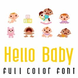 Hello Baby Full Color Font