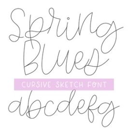 BFC Hello Darling Cursive Valentine's Sketch Font