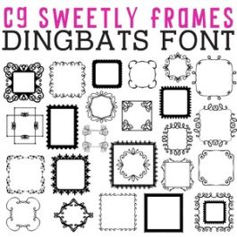 CG Sweetly Frames Dingbats