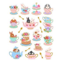 Bunny Tea Party Stickers