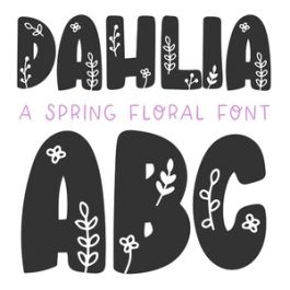 DTC Dahlia Floral Spring Scandinavian Font