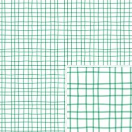 Teal Hand Drawn Grid Pattern