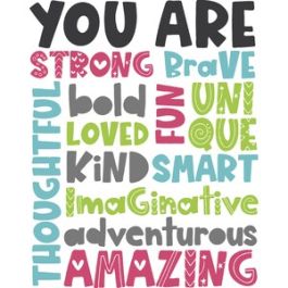 Positive Words Bright Colors