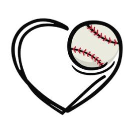 Baseball Sketch Heart