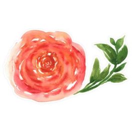 Pink and Red Whimsical Flowers Print and Cut