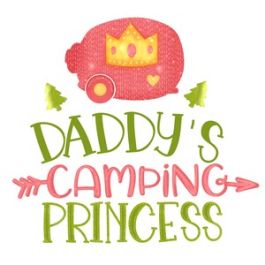 Daddy’s Camping Princess Sublimation Print n Cut Design
