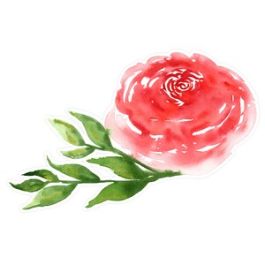 Pink and Red Whimsical Flowers Print and Cut
